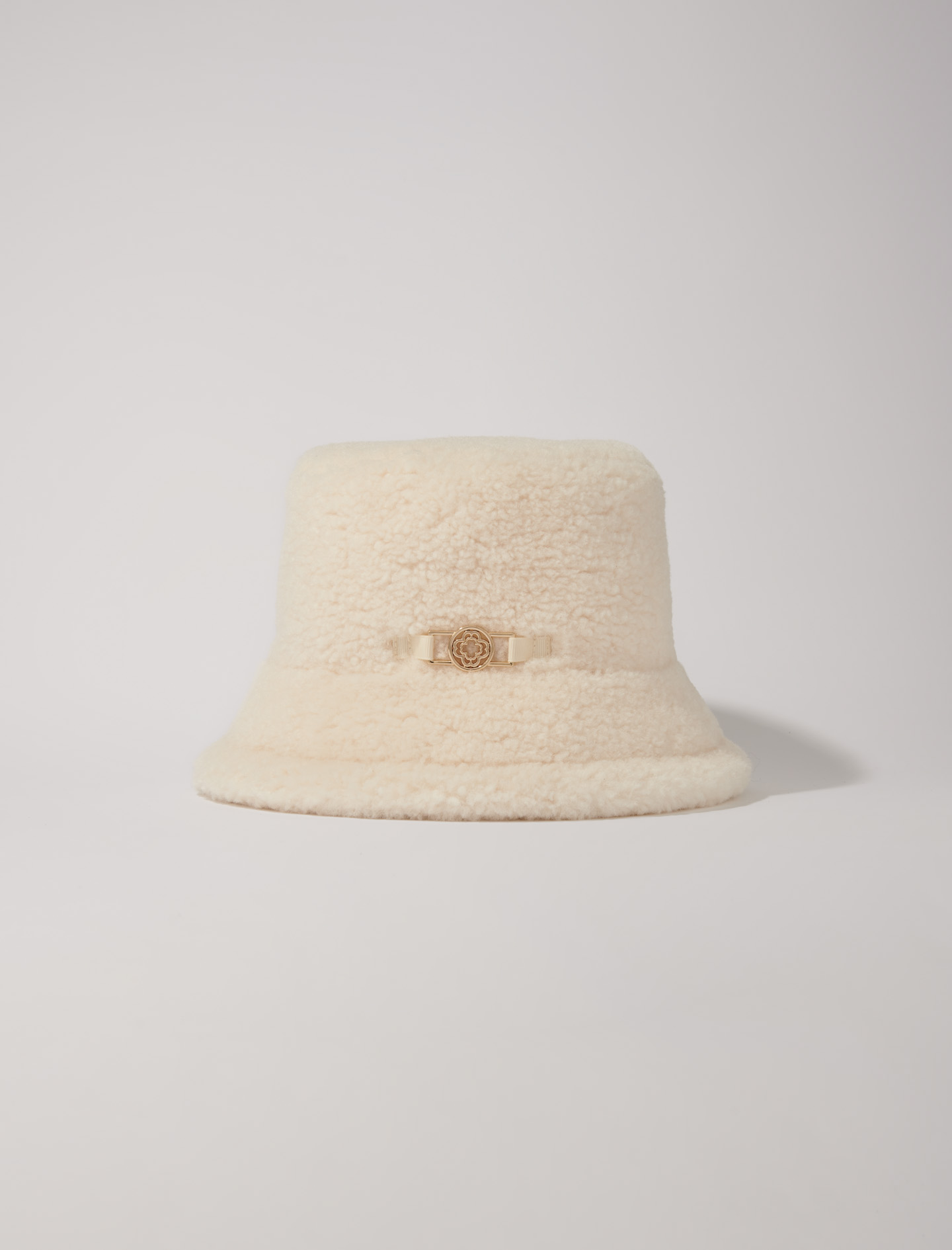Faux fur bucket hat White For Women | Maje